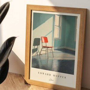 Chair Poster | Edward Hopper | Vintage Painting | Modern Wall Art ...