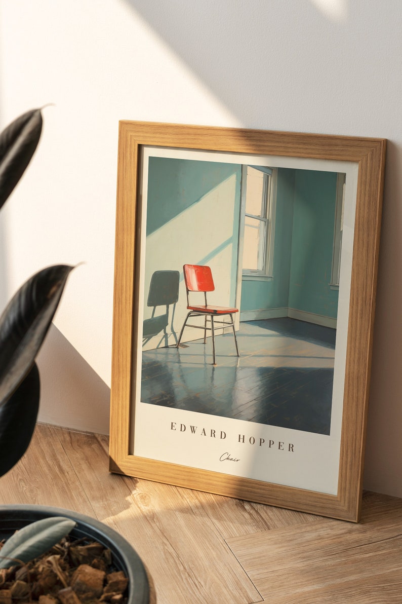 Chair Poster | Edward Hopper | Vintage Painting | Modern Wall Art ...