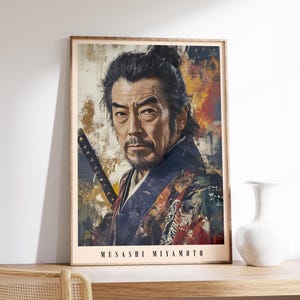 Musashi Miyamoto | Vintage Painting | Historical Decor | Modern Home ...
