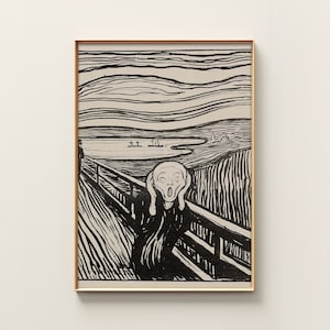 Edvard Munch Prints | the Scream (1895) | Vintage Painting | Munch Art ...