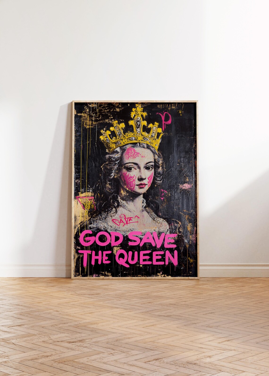 Baroque Princess With Graffiti | God Save the Queen | Bold Pink and ...