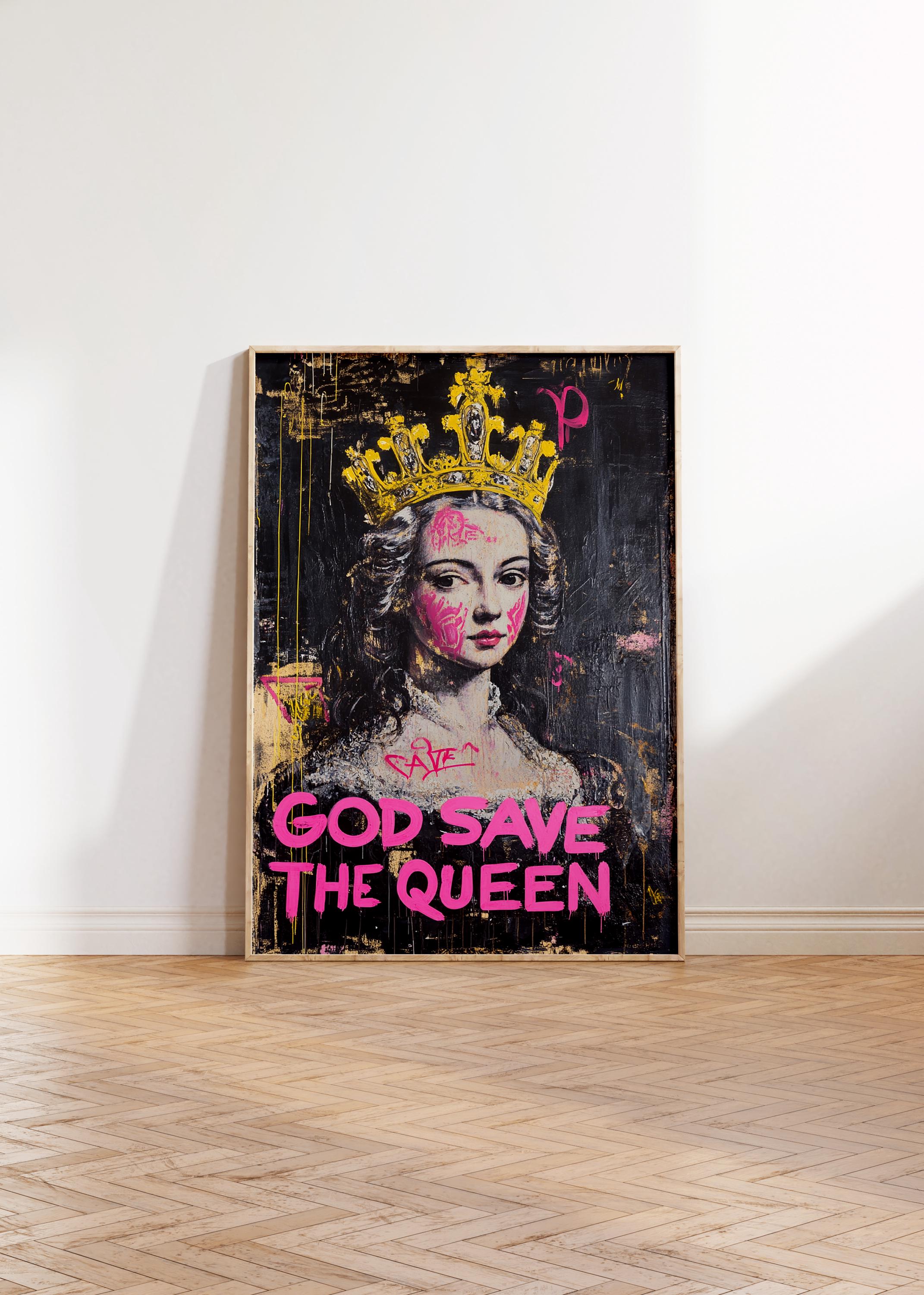 Baroque Princess With Graffiti | God Save the Queen | Bold Pink and ...