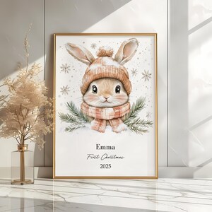 Baby's First Christmas Poster | Personalized Newborn Print | Custom ...