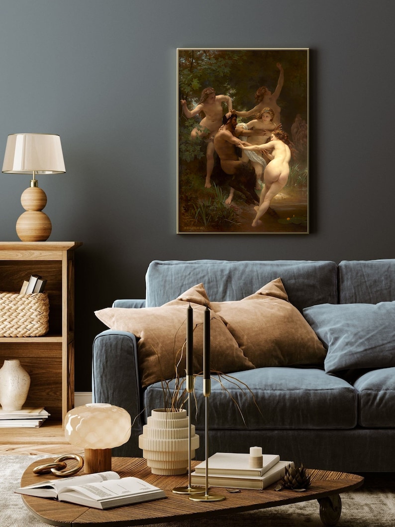 William Adolphe Bouguereau Nymphs and Satyr 1873 | Etsy Canada