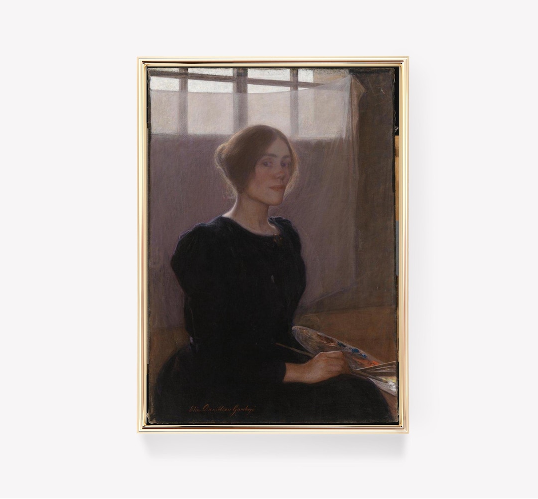Elin Danielson-gambogi Self-portrait | Vintage Painting | Female Artist ...
