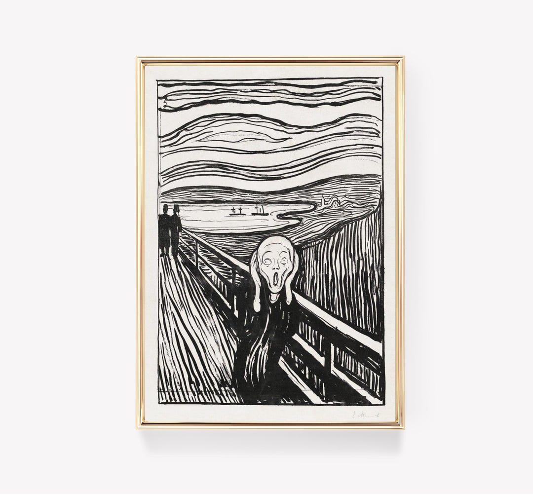 The Scream Print | Edvard Munch Art | Expressionist Print | Iconic Art ...
