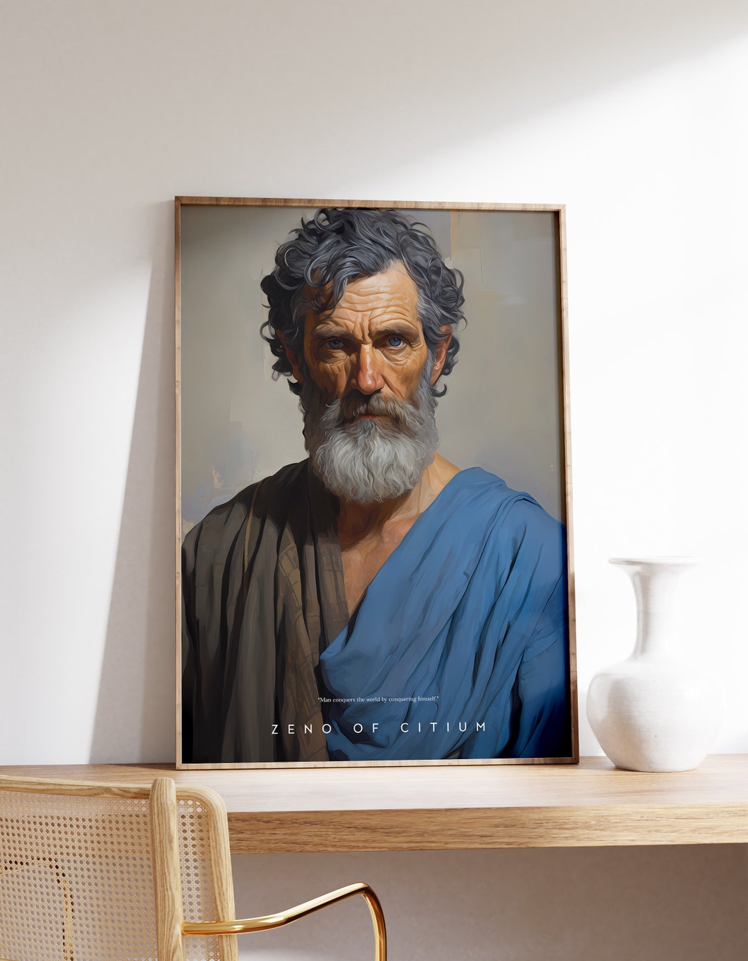 Zeno of Citium Poster | Philosopher Print | Bookworm Gift | Quote Decor ...