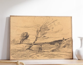 Wind Line Drawing - Etsy
