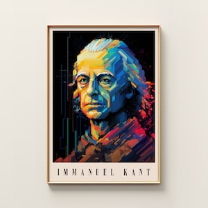 Immanuel Kant Poster | Philosopher Print | Bookworm Gift | Home Decor ...