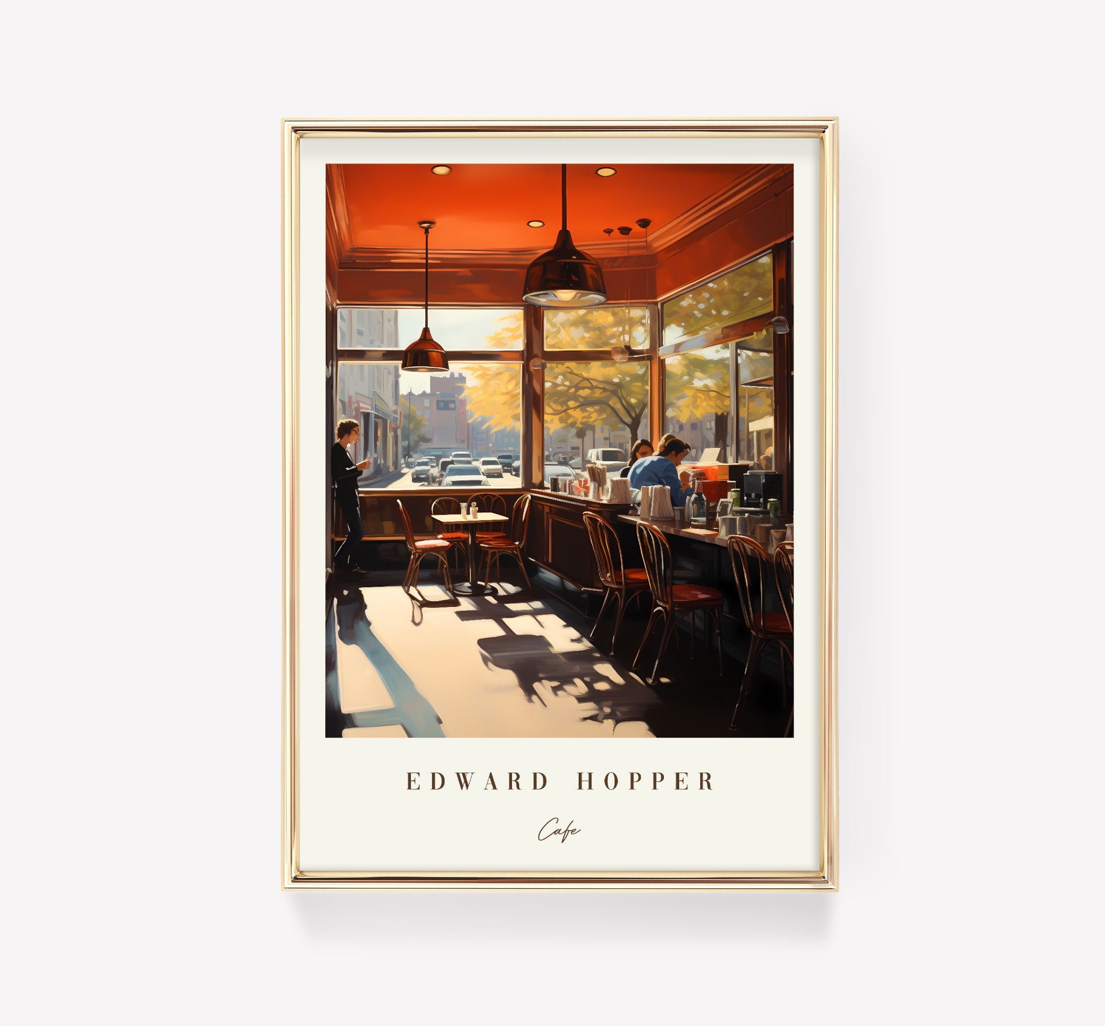 Edward Hopper | Vintage Painting | Cafe Poster | Modern Home Decor ...