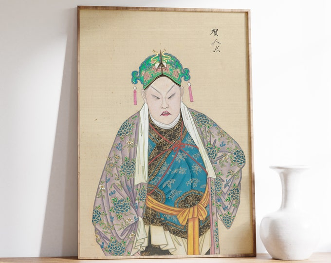 Chinese Vintage Art Print, Chinese Art, Retro Art, Oriental Art ...