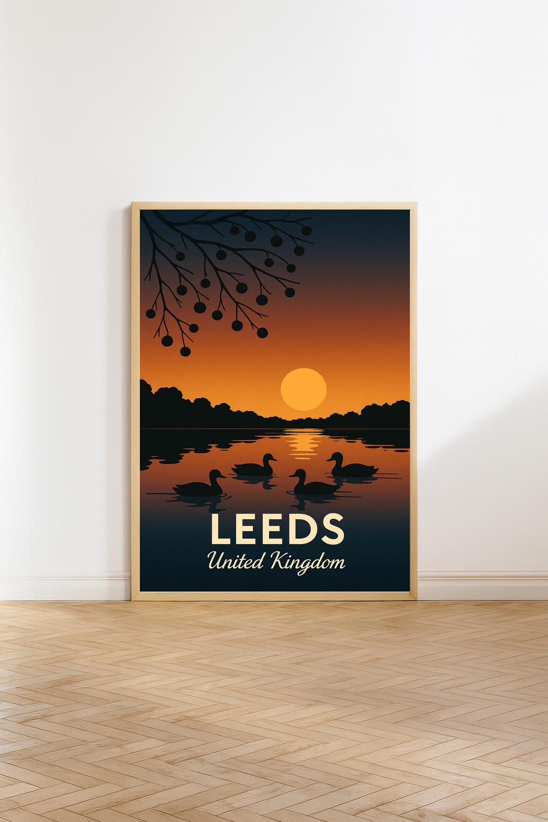 Leeds Travel Poster, United Kingdom Wall Art, Vintage Print, Leeds ...