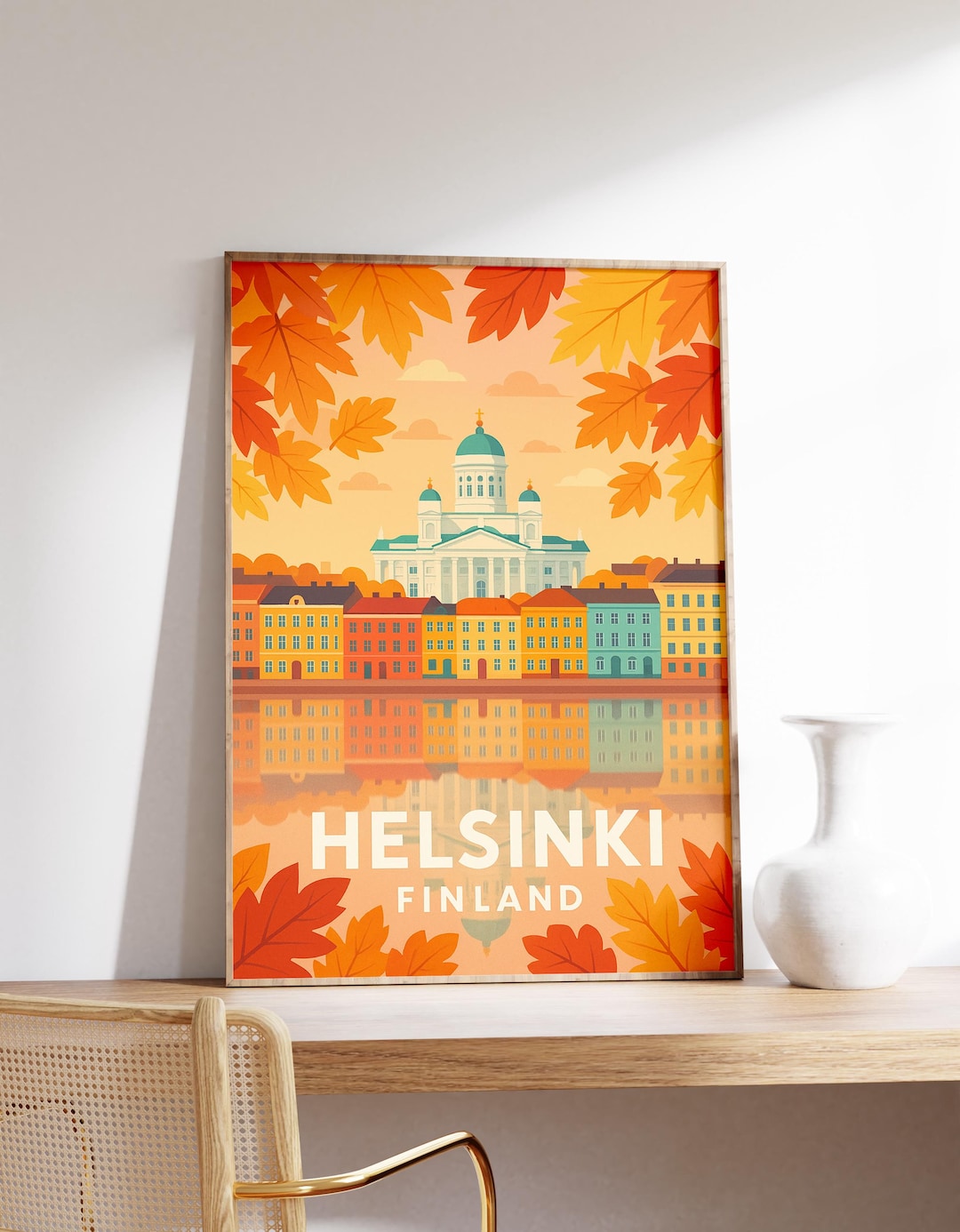 Helsinki Autumn Poster, Finland Cathedral Print, Helsinki Wall Art ...