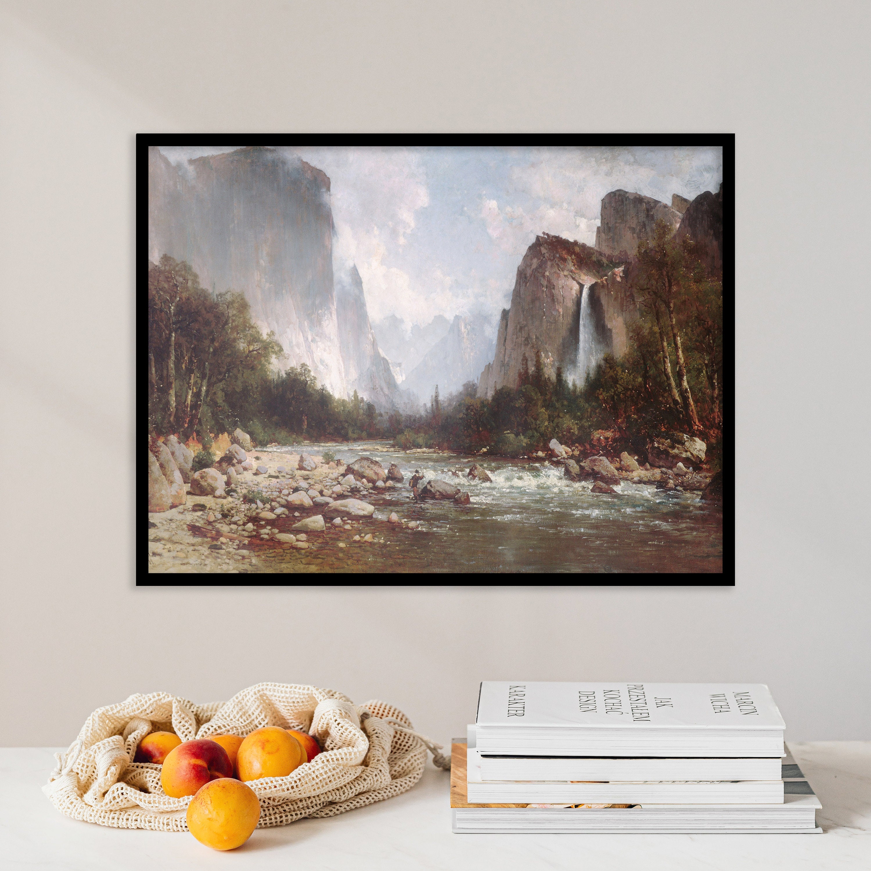 Thomas Hill View of Yosemite Valley 1885 Rustic Mountain | Etsy