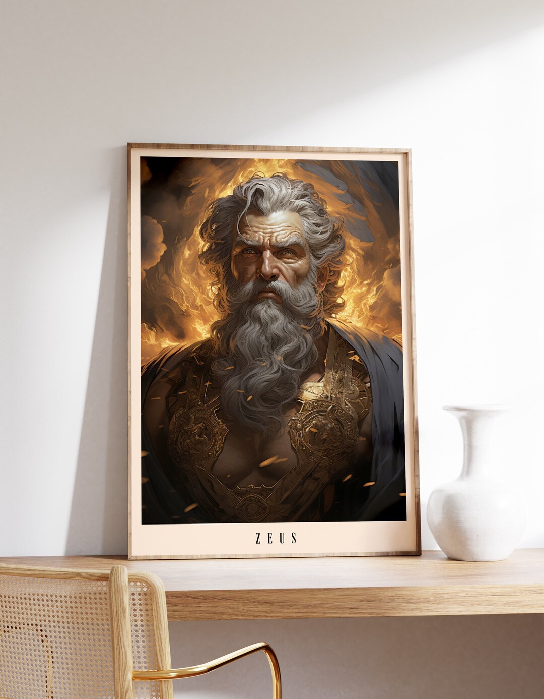 Zeus Poster Mythology Poster Ancient Greece Art Mythical Poster Goddess ...