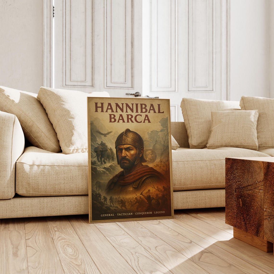 Hannibal Barca Poster, Carthage War Art, Ancient Rome Print, Historic ...