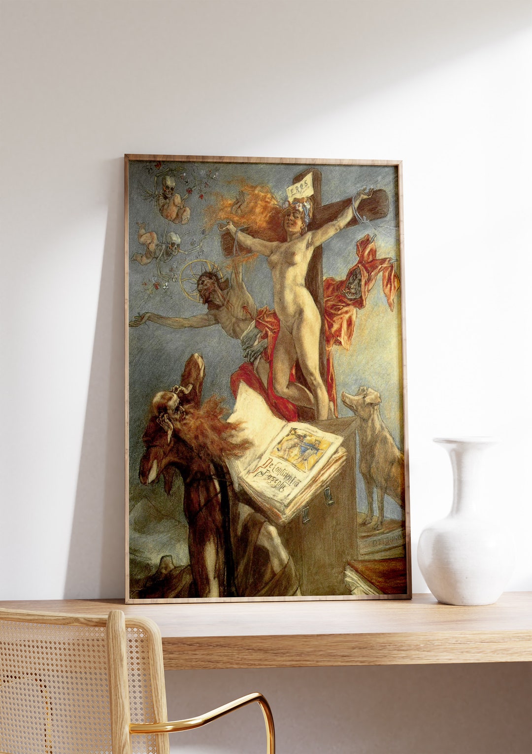 La Tentation De Saint Antoine by Felicien Rops | Vintage Painting Print ...