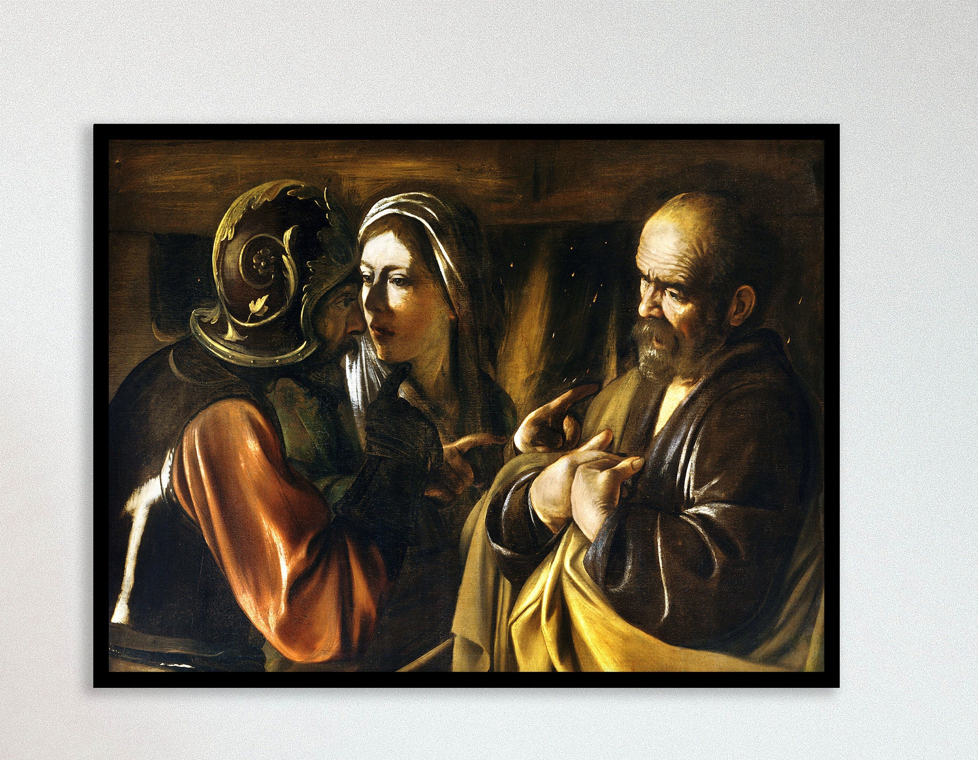Caravaggio - the Denial of Saint Peter (1610) - Classic Painting Photo ...