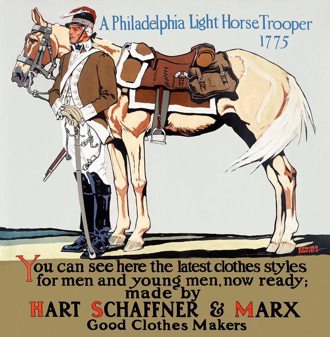 Edward Penfield | Philadelphia Trooper 1775 | Historical Print ...