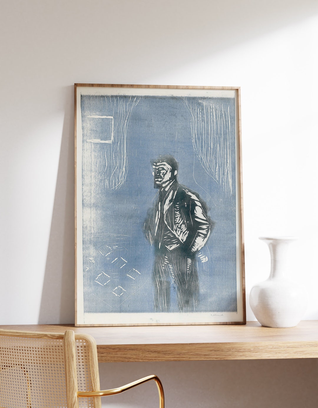 Edvard Munch Prints | Self-portrait in Moonlight (1904–1906) | Vintage ...