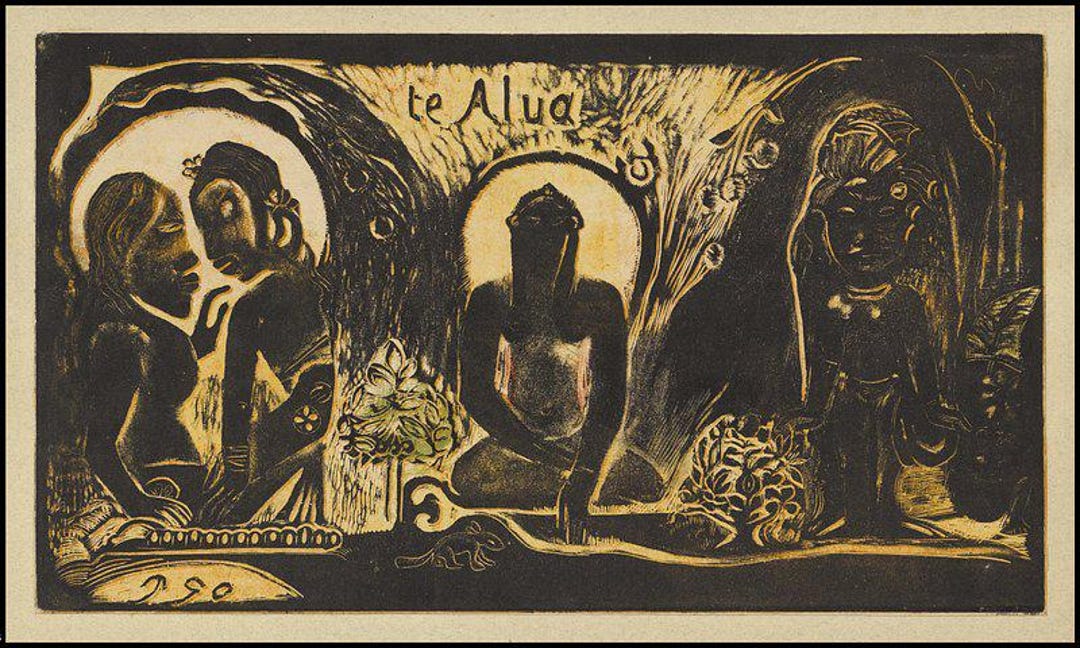 Gauguin Te Atua | Vintage Painting | Poster Print | Paul Gauguin Art ...