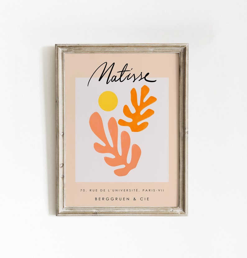 Henri Matisse | Leaves Drawing | Exhibition Poster | Mid Century Modern ...