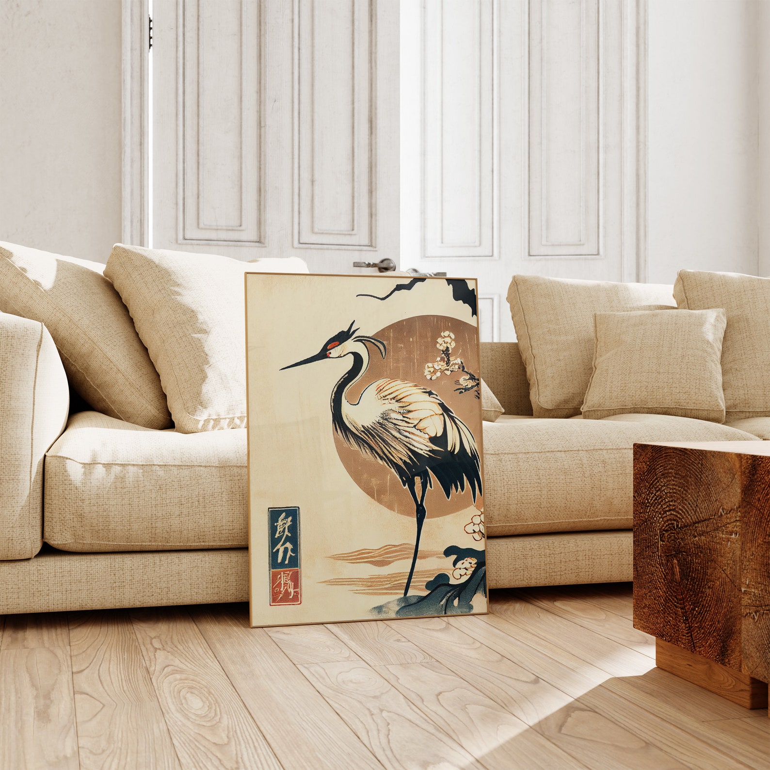 Japanese Crane Poster Animal Poster Crane Art Print - Etsy