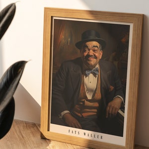 Fats Waller Poster | Musical Print | Jazz Poster | Jazz Portrait ...