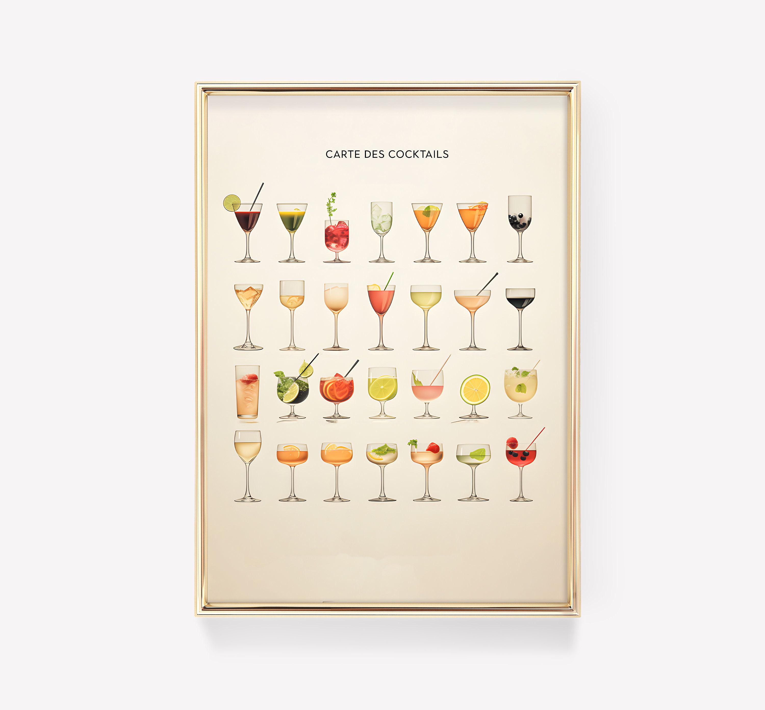 Minimalist Cocktail Art Print | Line Art | Alcohol Cocktail Print ...