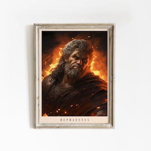 Hephaestus Poster | Mythology Poster | Ancient Greece Art | Mythical ...