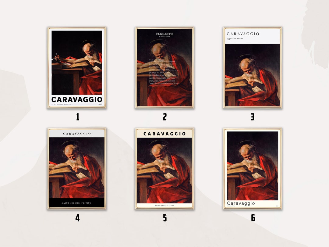 Caravaggio Poster | Caravaggio Print | Minimalist Art Print | Modern ...