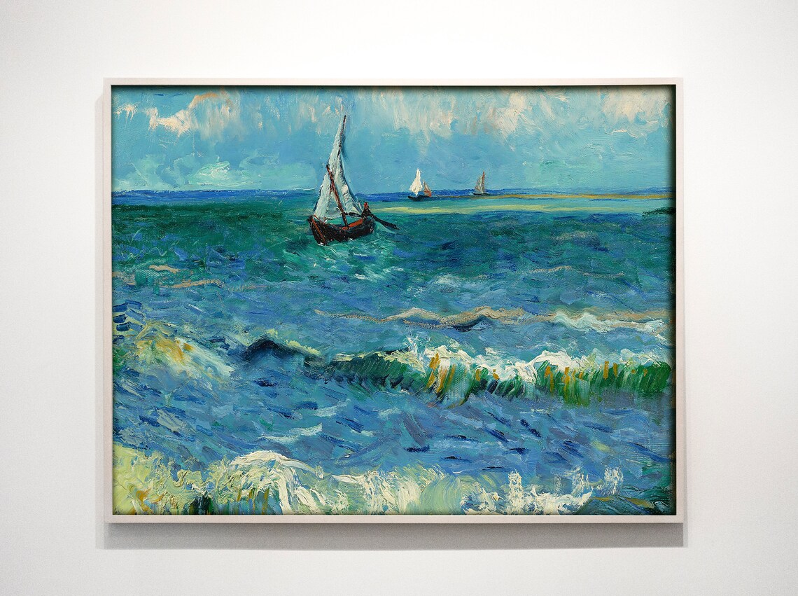 Van Gogh Print the Sea at Les Saintes 1888 Vintage Ocean - Etsy
