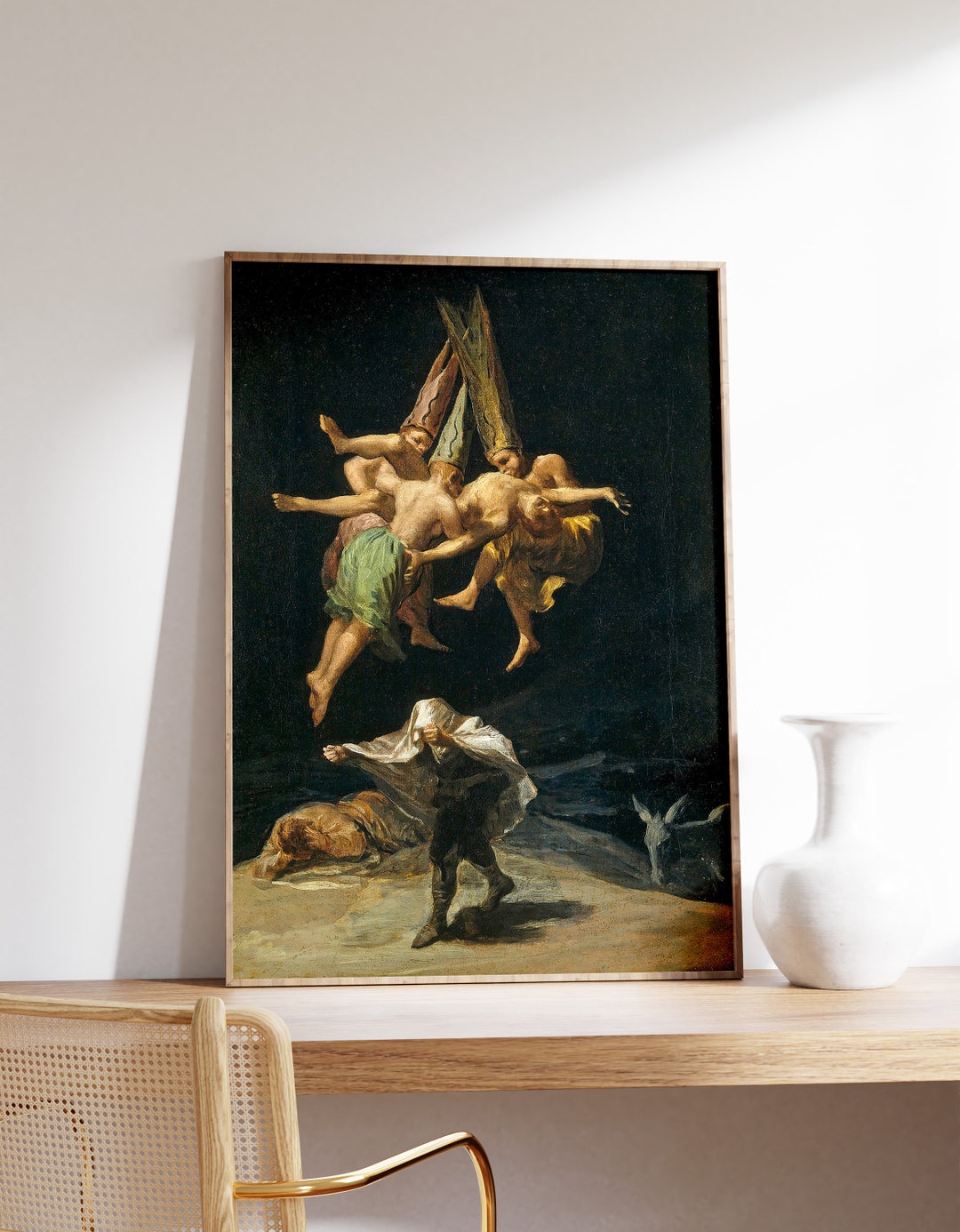 Francisco Goya - Witches Flight (1798) | Dark Academia Print | Painting ...