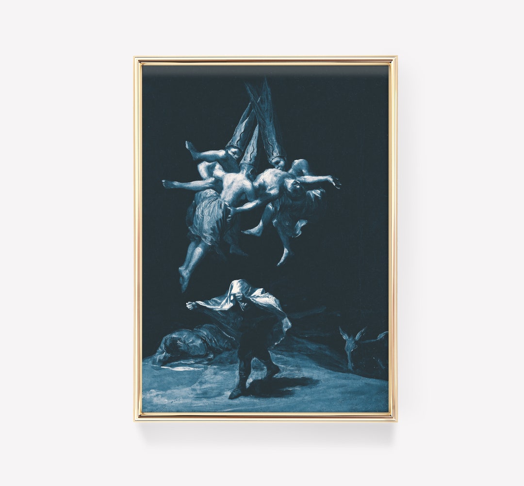 Francisco Goya - Witches Flight (1798) | Dark Academia Print | Painting ...