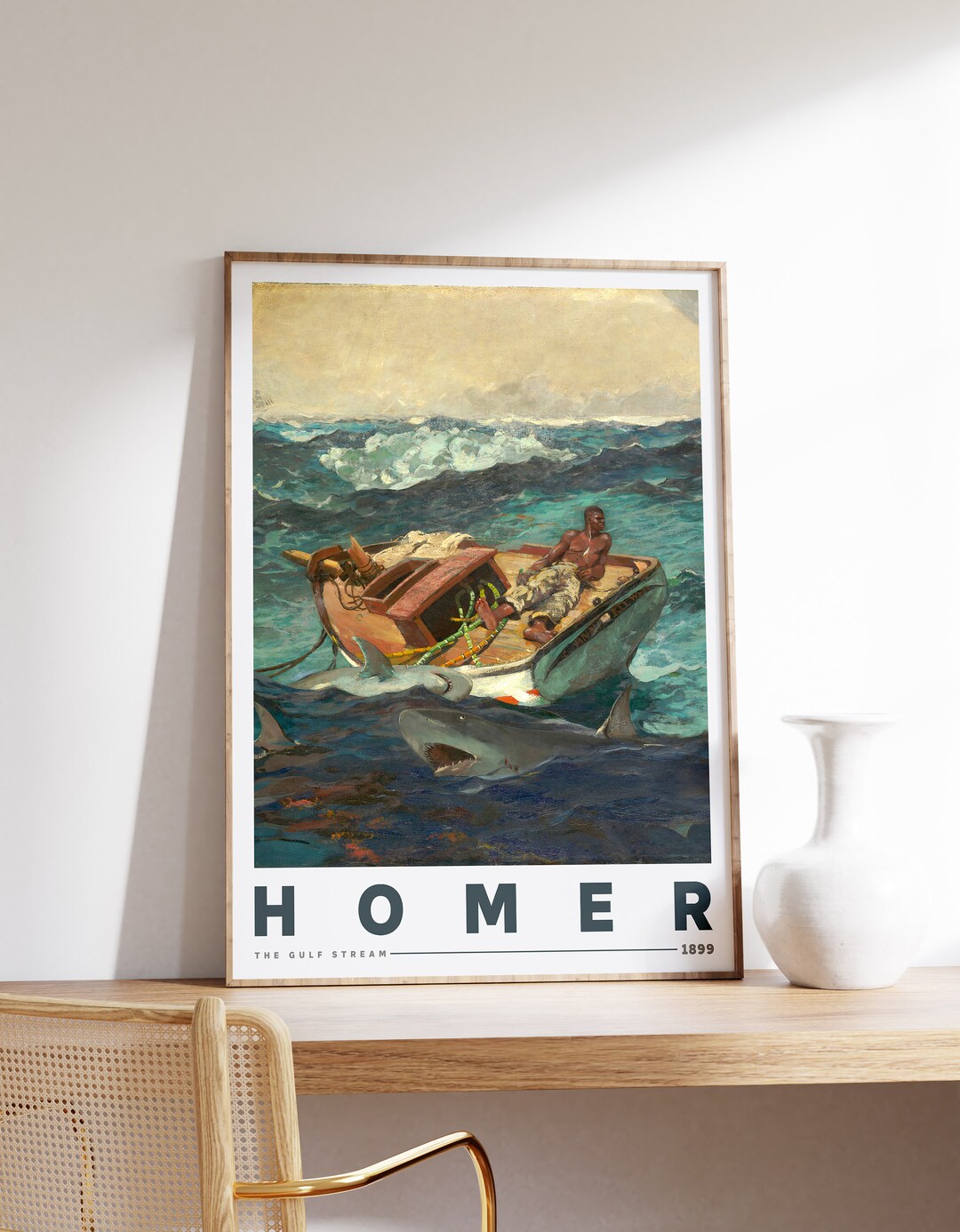 Winslow Homer Print | the Gulf Stream (1899) | Farmhouse Decor ...