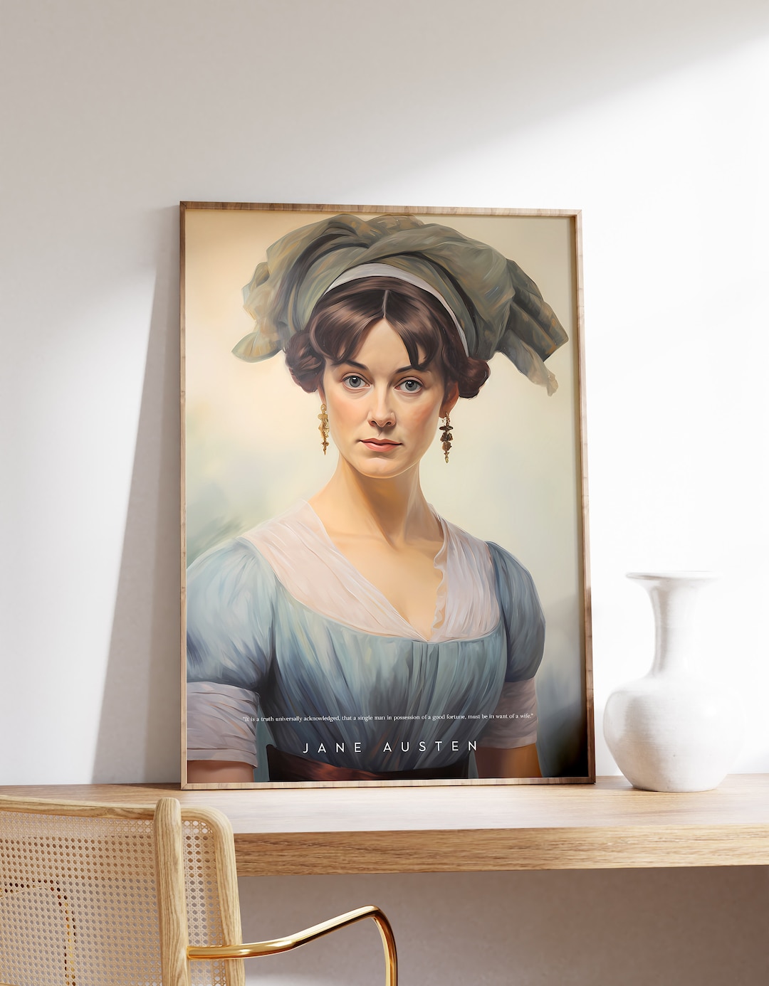 Jane Austen Poster | Philosopher Print | Bookworm Gift | Quote Decor ...