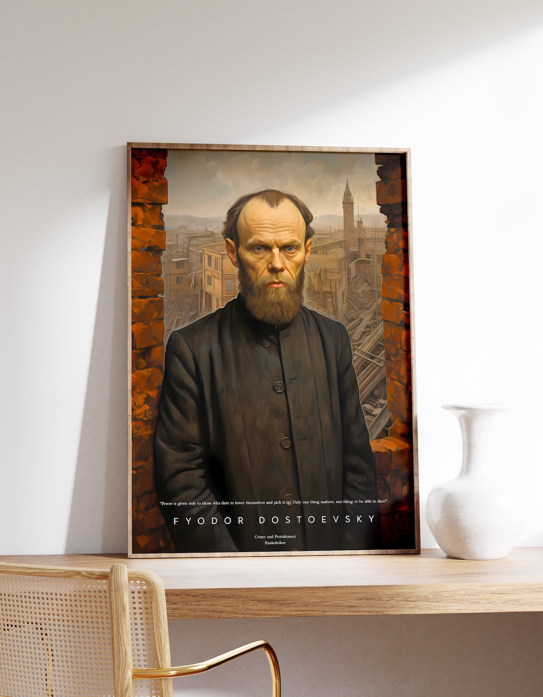 Fyodor Dostoevsky Poster | Crime and Punishment, Book Art Print ...
