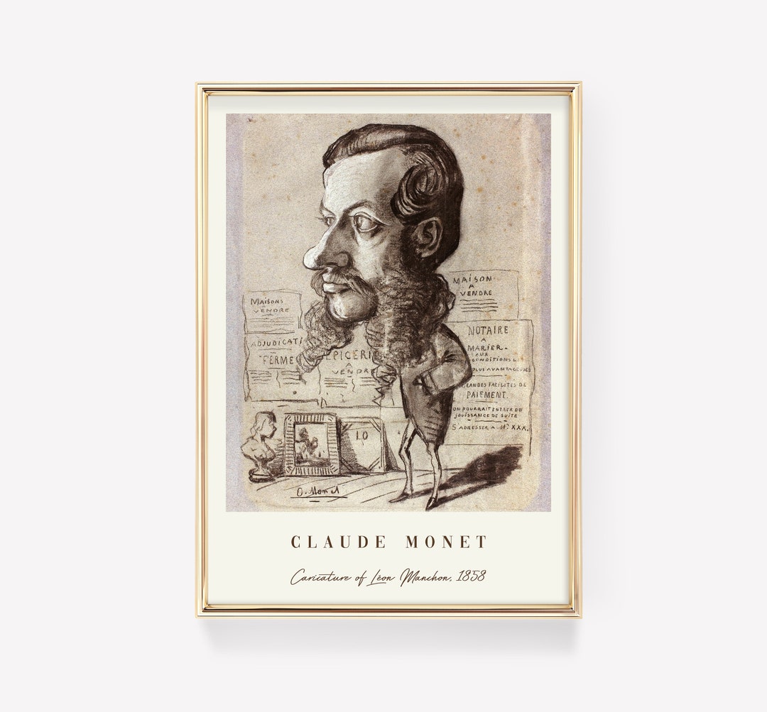 Claude Monet Prints | Caricature of Léon Manchon (1858) | Monet ...