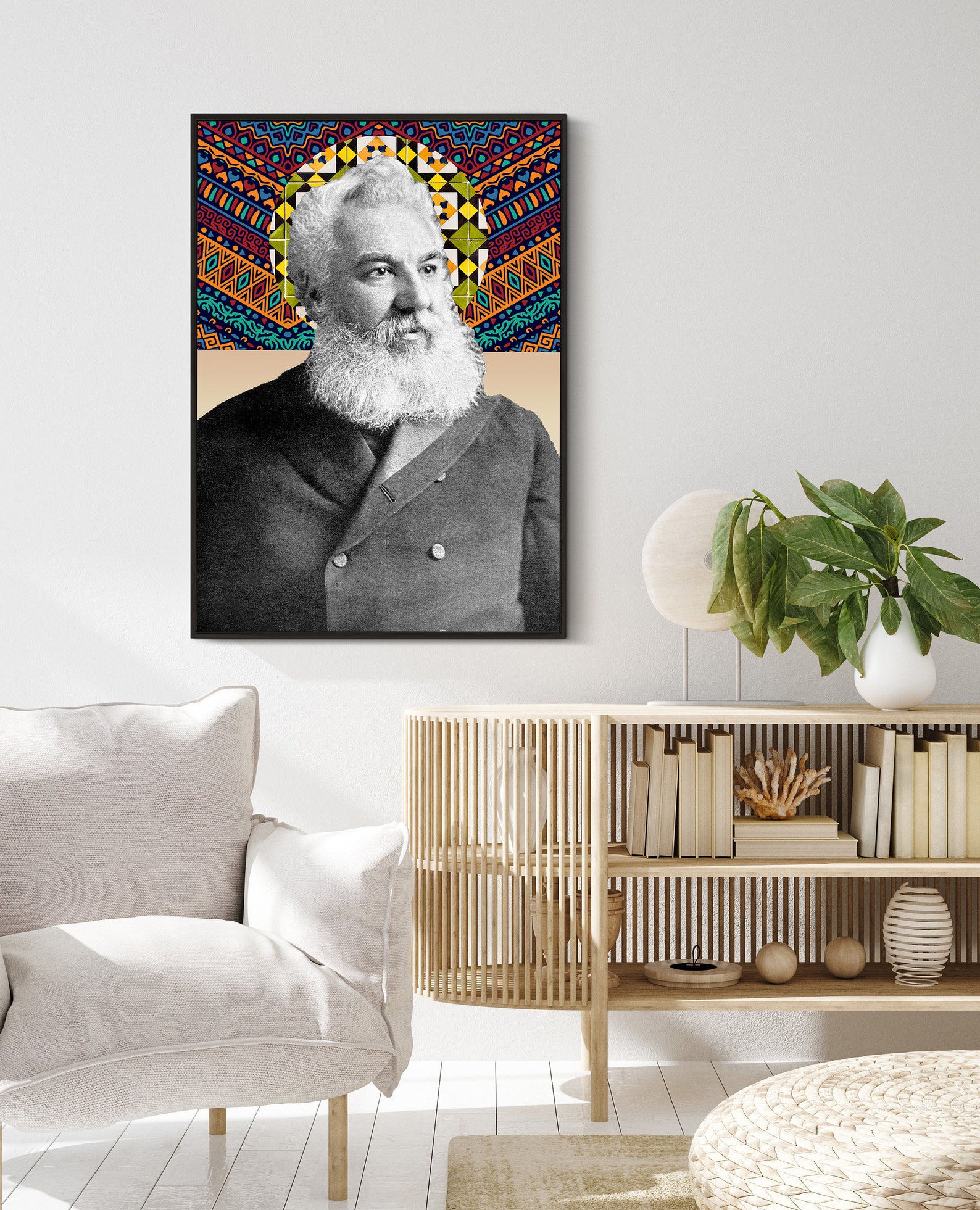 Alexander Graham Bell Original Art Print - Photo Poster Gift Wall ...