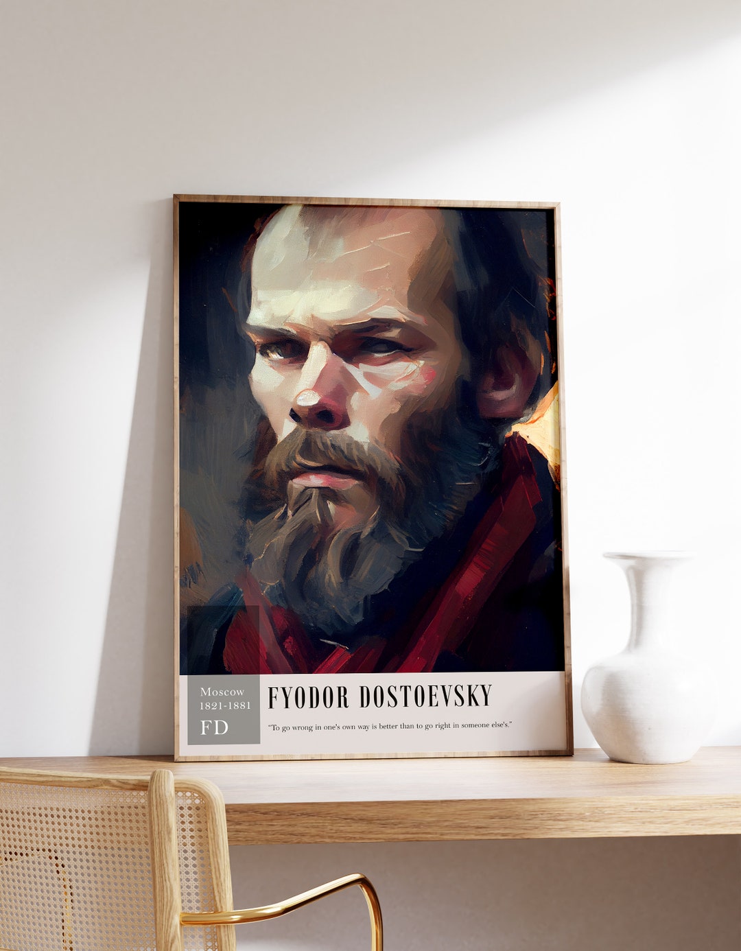 Dostoevsky Wall Art | Dostoevsky Print | Vintage Poster | Bookworm Wall ...