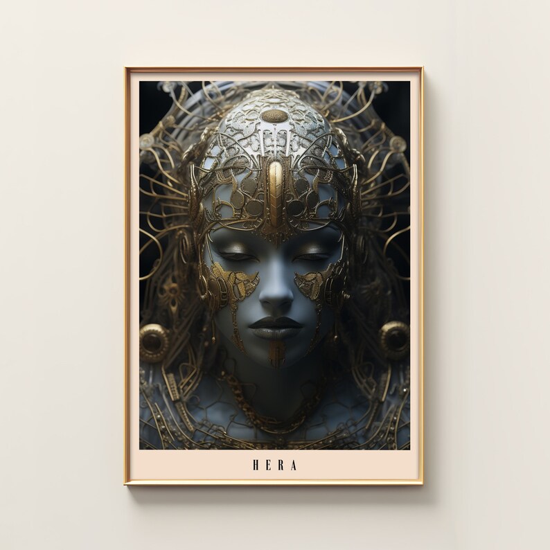Hera Poster | Mythology Poster | Ancient Greece Art | Mythical Poster ...