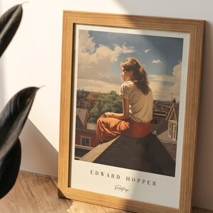 Rooftop Print | Edward Hopper | Rooftop Poster | Mid Century Modern ...