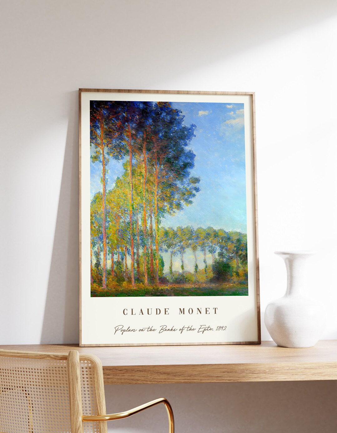 Claude Monet Art Print | Poplars on the Bank | Monet Wall Art | Monet ...