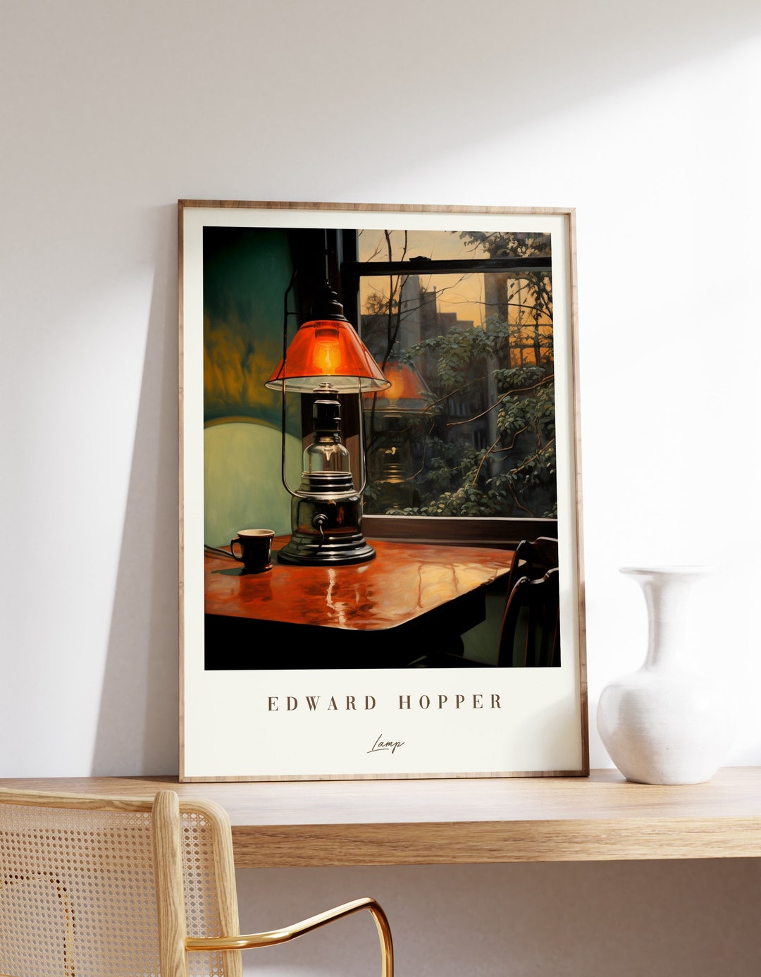 Lamp Poster | Edward Hopper | Vintage Painting | Modern Wall Art ...