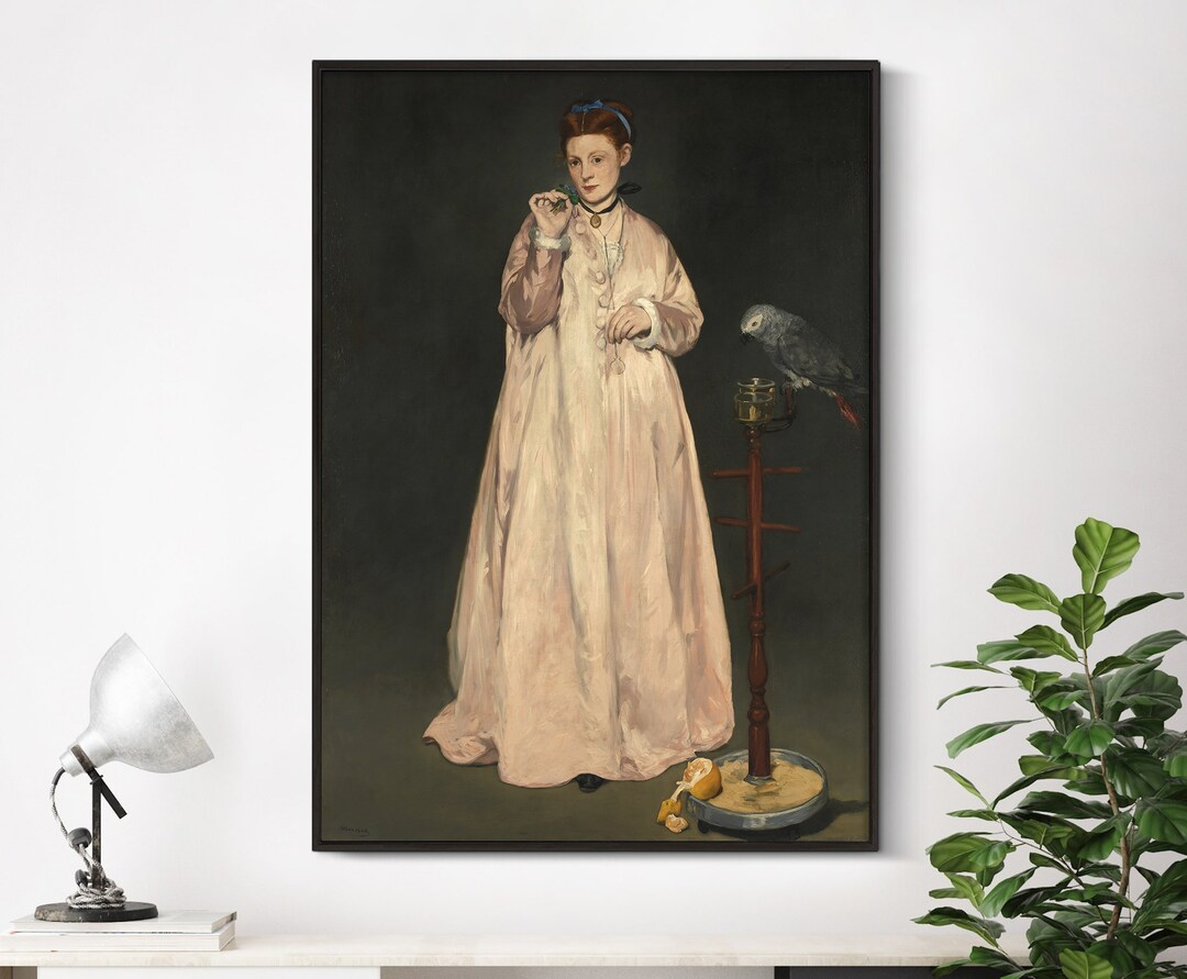 Edouard Manet - Young Lady in 1866 (1866) - Home Decor Painting Poster ...