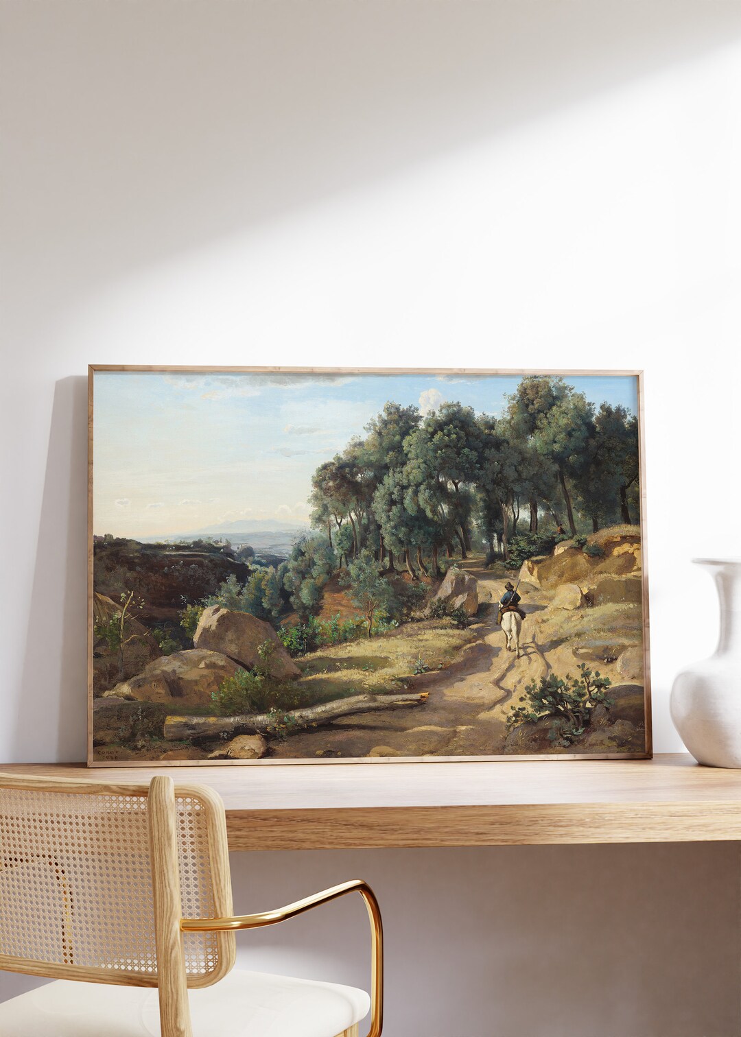 Jean-baptiste-camille Corot - A View Near Volterra (1838) | Vintage ...