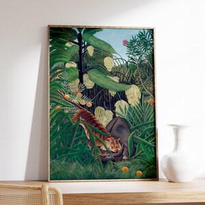 Henri Rousseau Poster | Tiger and a Buffalo | Henri Rousseau Print ...