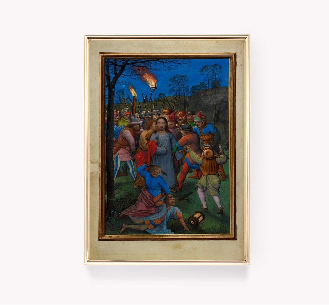 Historic Art | Religious Betrayal | Vintage Painting | Medieval Artwork ...