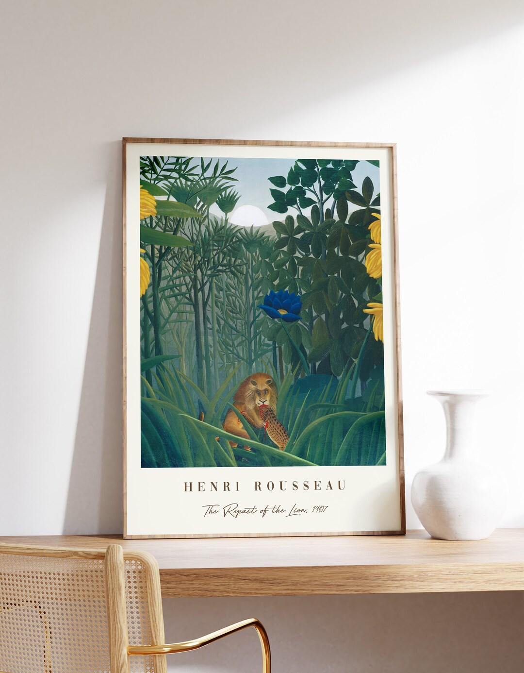 Henri Rousseau Poster | the Repast of the Lion | Henri Rousseau ...