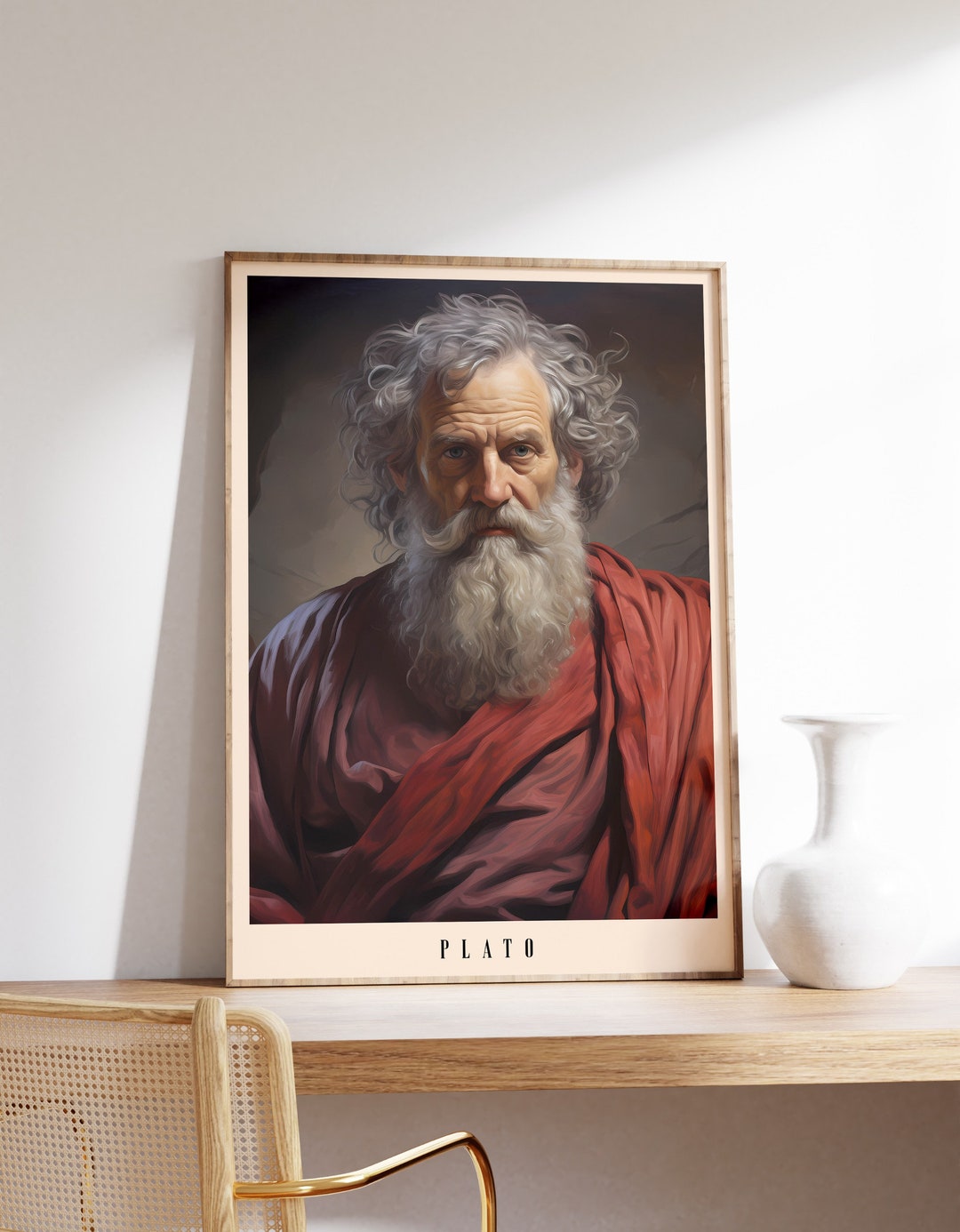 Plato | Philosophy Print | Plato Poster | Historical Decor | Book Art ...